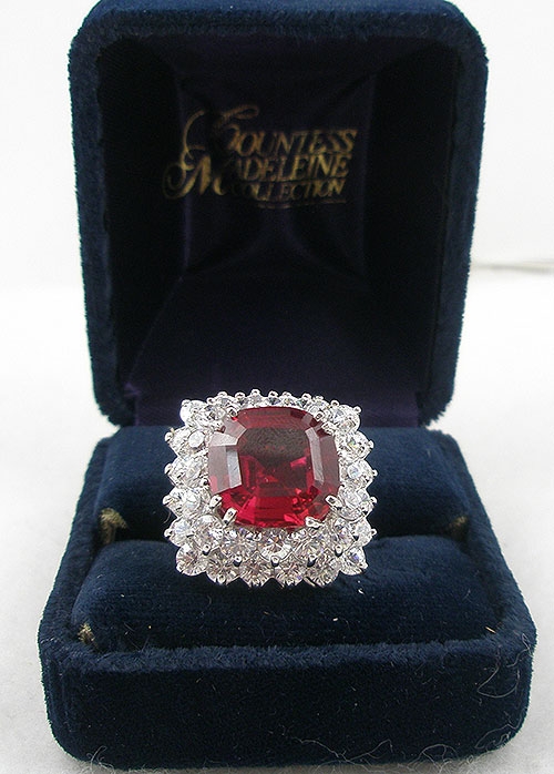 Countess Madeleine Ruby Cubic Zirconia Ring - Garden Party Collection ...
