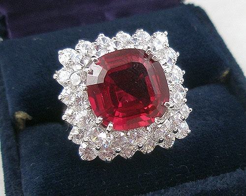Countess Madeleine Ruby Cubic Zirconia Ring - Garden Party Collection ...